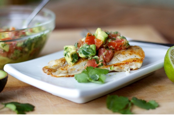 Skillet Fish with Avocado Salsa — Your Gluten Free Kitchen